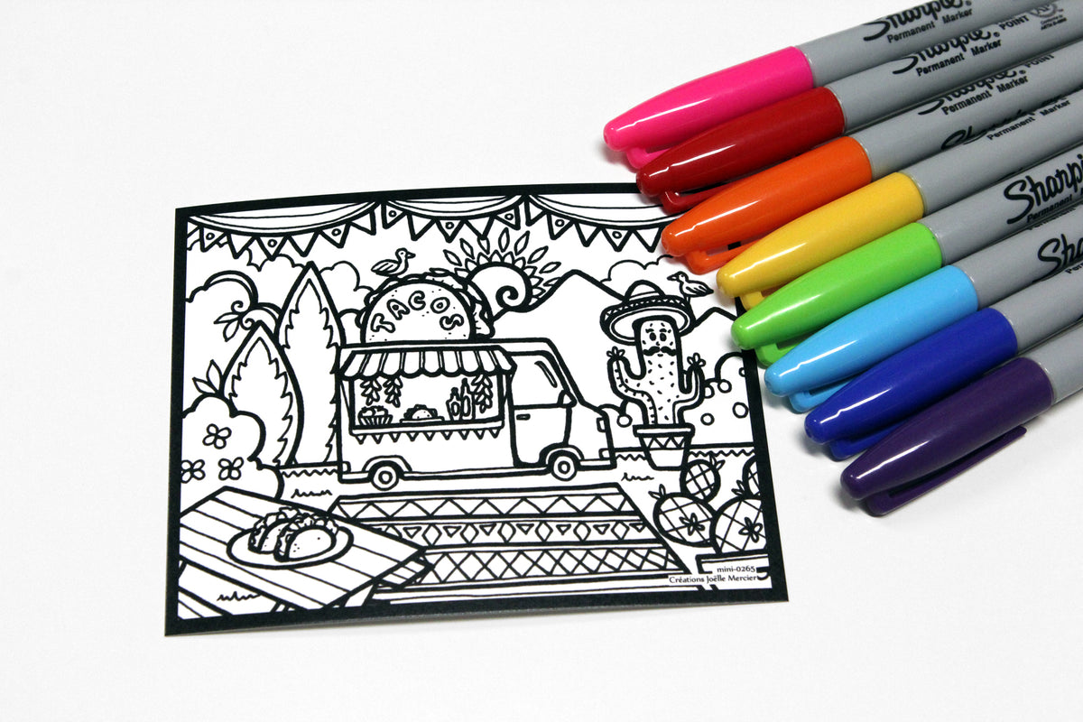 Défi-Mini #0265, TACOS MOBILE, imprimé sur carton, format 4x5 pouces ...