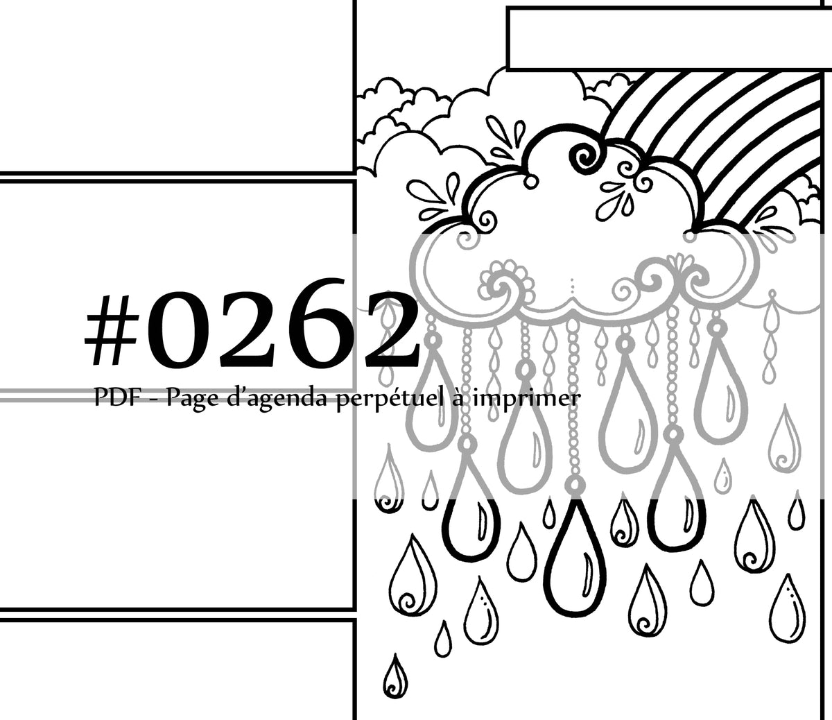 Page #0262 Agenda perpétuel - Téléchargement instantané - PDF à imprim ...